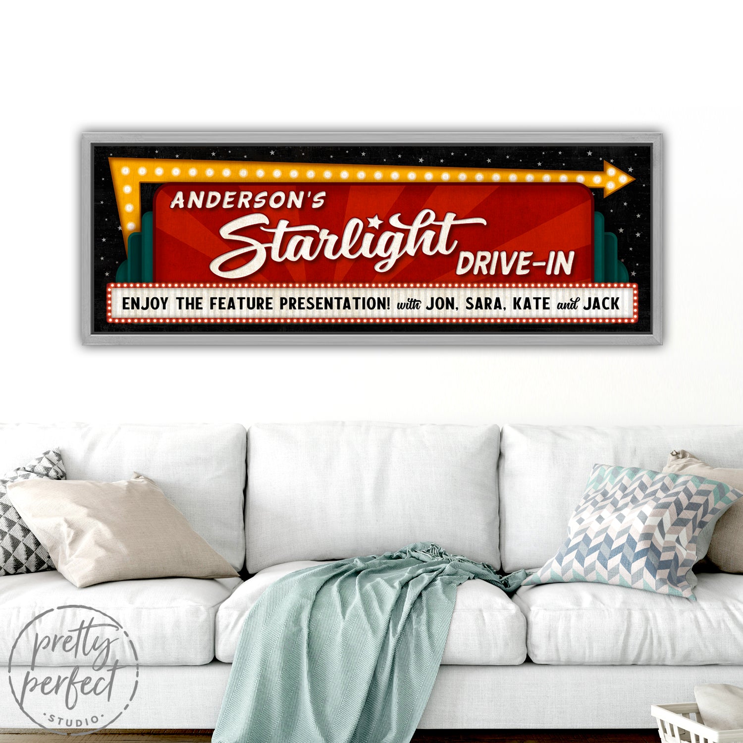 Living Room Wall Decor | Custom Sign For Living Room – Pretty Perfect ...