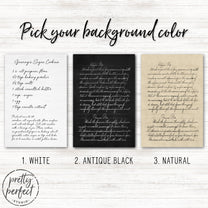 Personalized Handwritten Family Recipe Sign – Pretty Perfect Studio