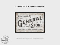 General Store Sign Personalized With Established Date – Pretty Perfect ...