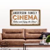 Custom Home Movie Theater Sign – Pretty Perfect Studio