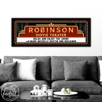 Custom Home Movie Theater Sign – Pretty Perfect Studio
