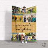 Custom Photo Collage Blankets, Personalized Fleece Throw Blankets ...