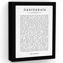Desiderata Framed Wall Art | Desiderata Max Ehrmann – Pretty Perfect Studio