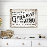General Store Sign Personalized With Established Date – Pretty Perfect ...