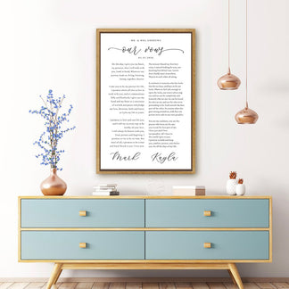 Our Vows Wall Art Personalized – Pretty Perfect Studio
