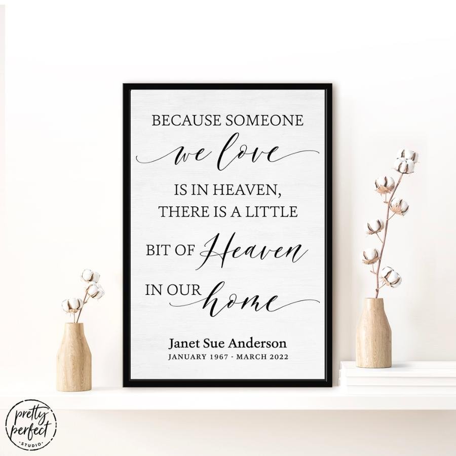 Sympathy Gift Personalized, Memorial Wall Art, In Loving Memory For Mo ...