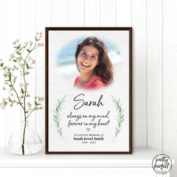 Sympathy Gift Personalized, Memorial Wall Art, In Loving Memory For Mo ...